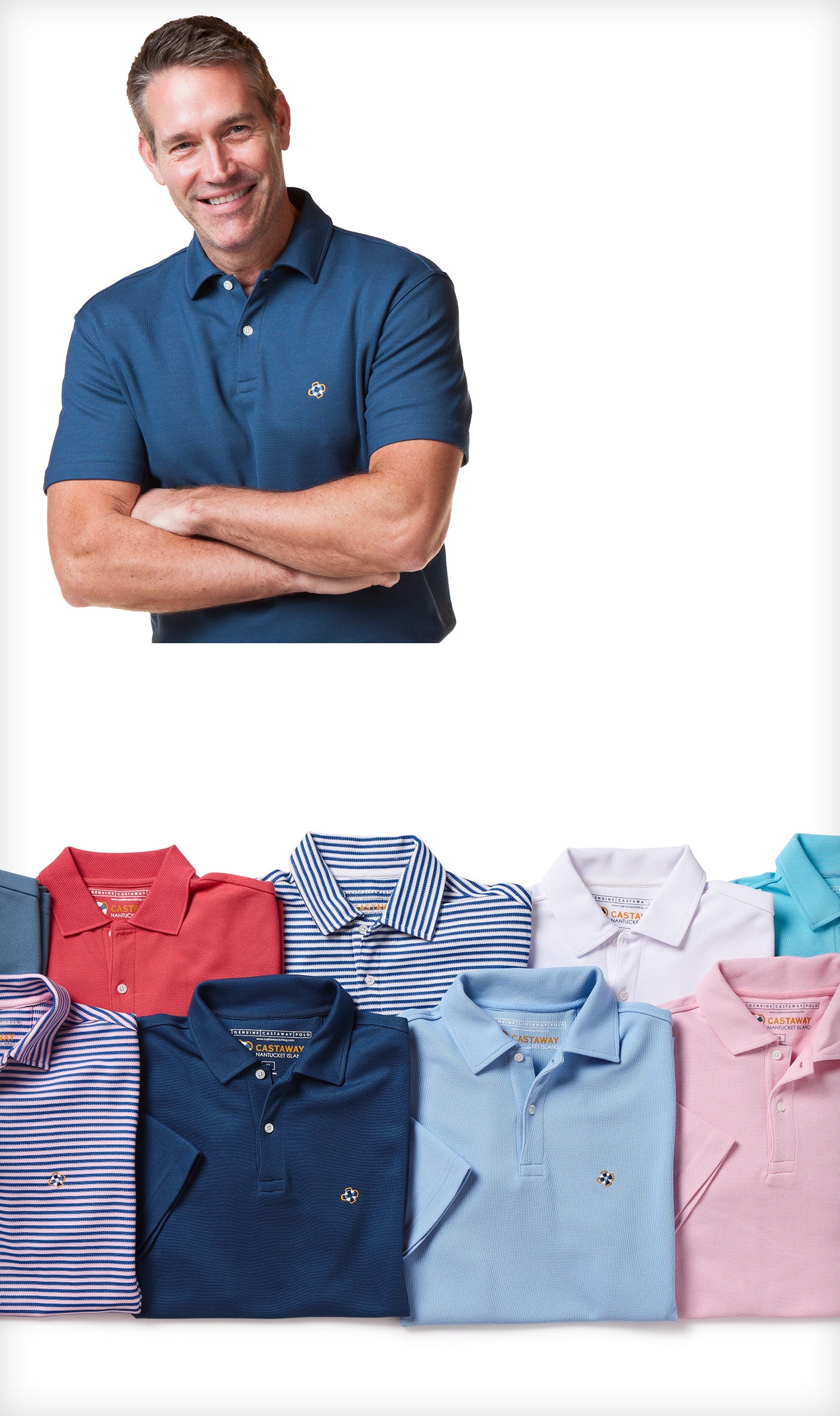 Preppy Polos For Men | Terry Cloth Polos | Performance | Castaway ...