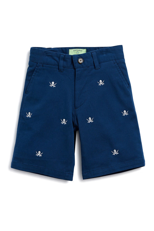 Jetties Short Stretch Twill Nantucket Navy with Calico Jack BOYS SHORTS ...